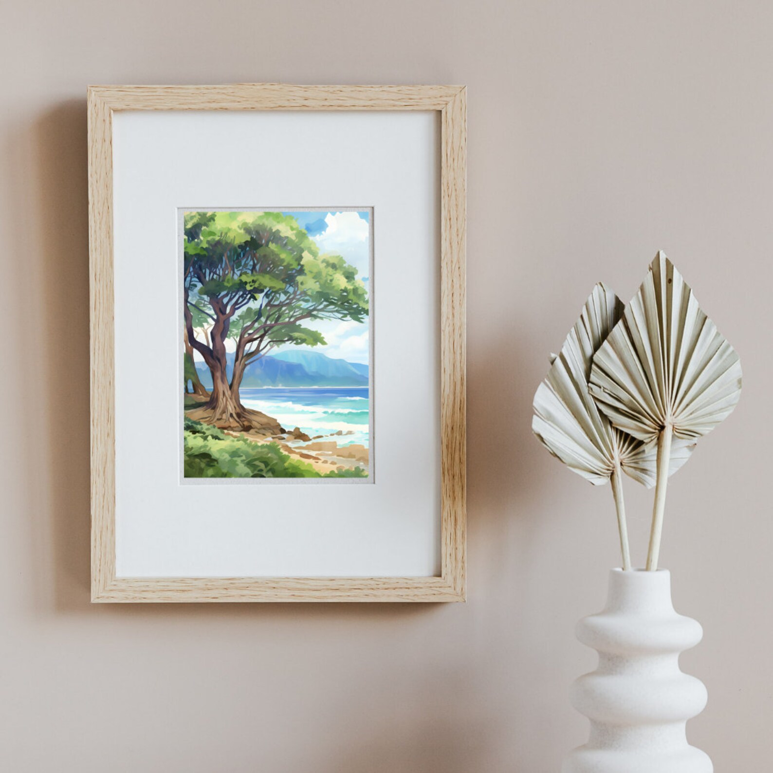 Lahaina Banyan Tree Watercolor Print, Maui Hawaii Wall Art, Tropical ...