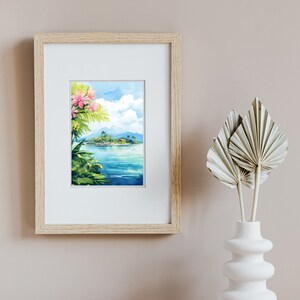 Belize Watercolor Print | Caribbean Wall Art | Tropical Home Decor ...