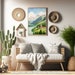 Bavarian Alps Watercolor Print, Germany Alpine Landscape, Mountain Wall ...