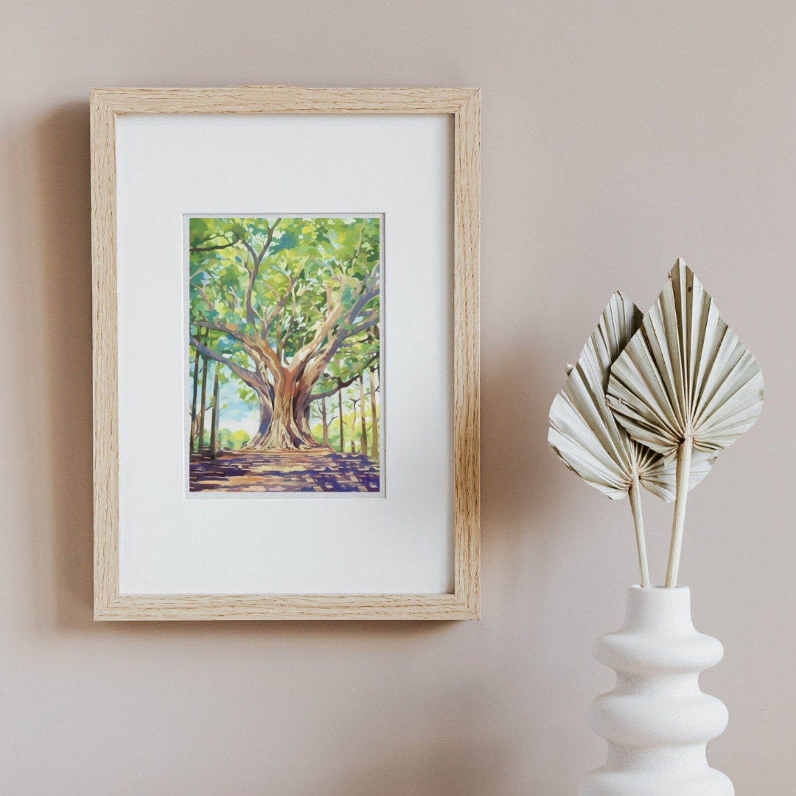 Lahaina Banyan Tree Watercolor Print, Maui Hawaii Wall Art, Tropical ...