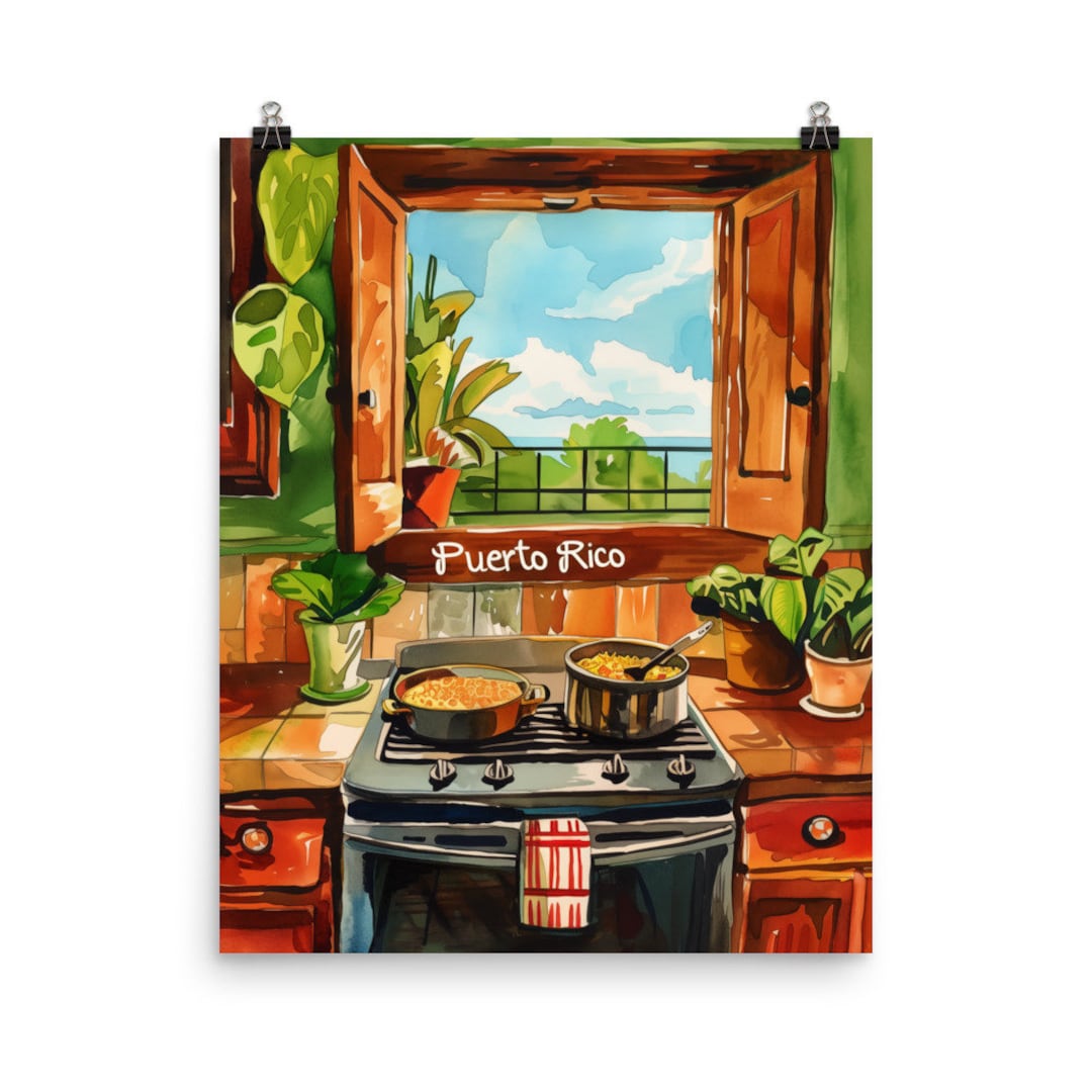 Puerto Rican Kitchen Puerto Rico Gift Kitchen Wall Art Boricua Gift for ...