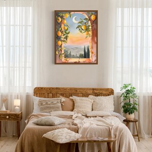 Lemon Tree Arch Watercolor Print | Citrus Wall Art | Mediterranean Home ...