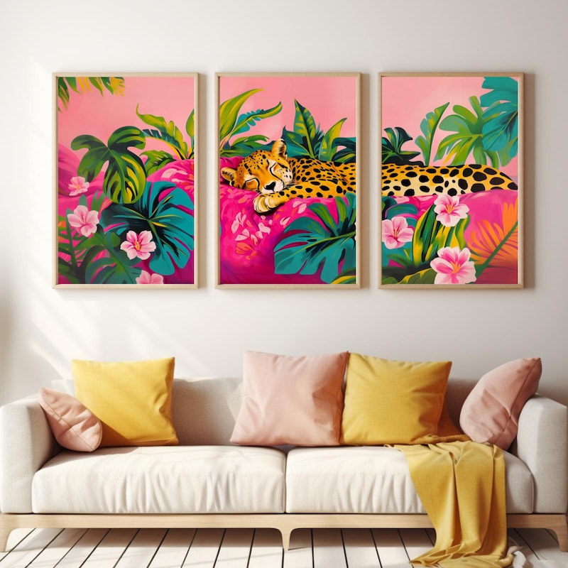 Colorful Cheetah Artwork - Etsy