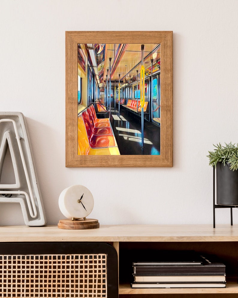 NYC MTA Subway Seat Print Vintage Poster - Etsy