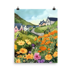 Doolin Watercolor Print | Ireland Travel Gift | Irish Wall Art ...