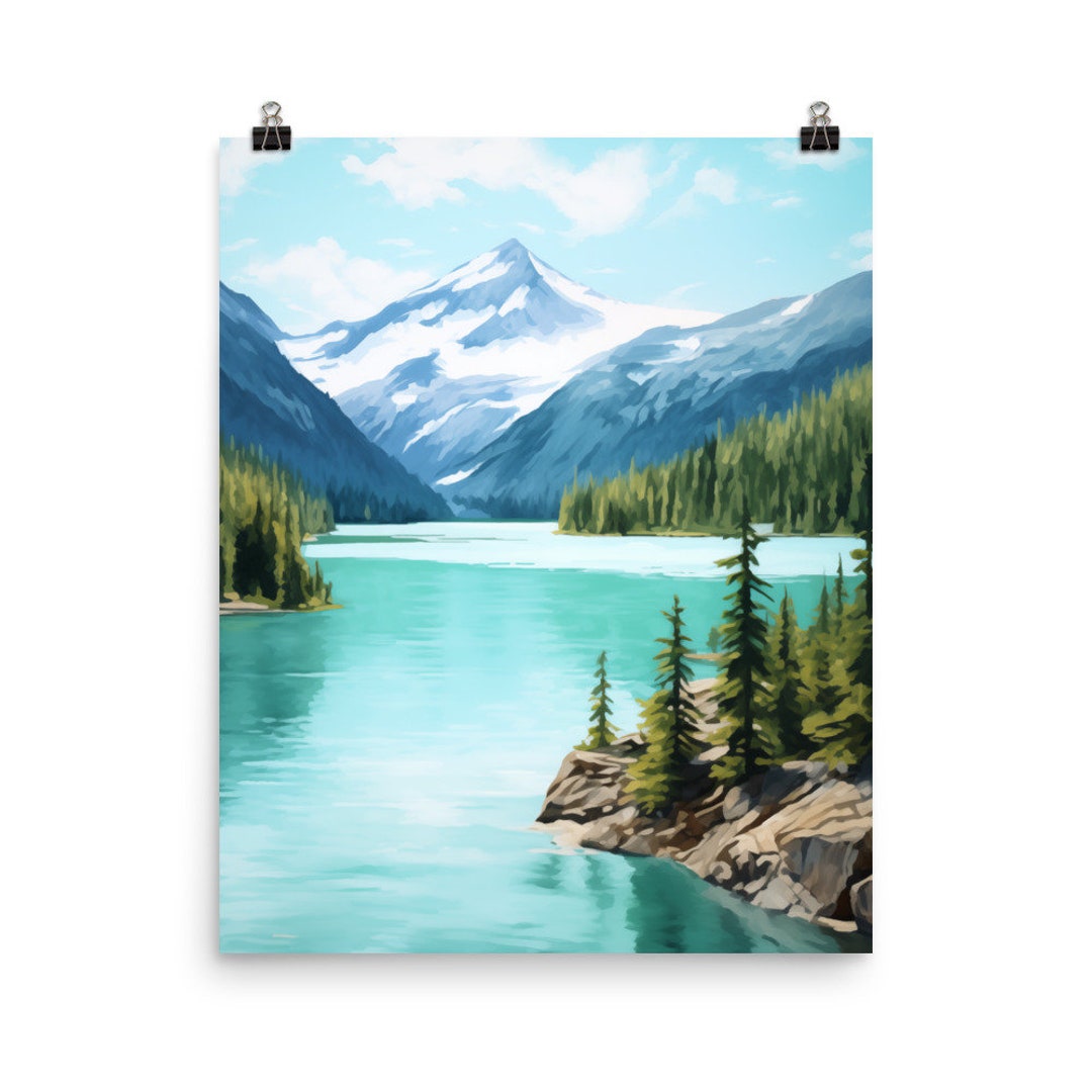 North Cascades National Park Watercolor Print | Washington State Art ...