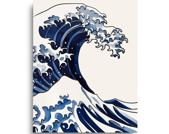 Coastal Wall Art Modern Coastal Wall Art Japanese Rural Art Ocean Waves ...