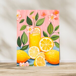 Lemonade Watercolor Print Lemons Painting Lemons Poster Lemon Art Gift ...