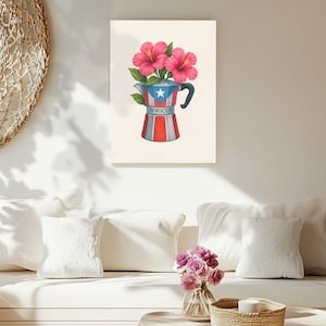 Boricua Greca Pot Watercolor Print | Puerto Rico Wall Art | Puerto ...