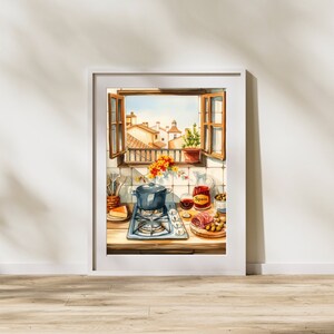 Spanish Kitchen Watercolor Print Spain Travel Gift Food Wall Art ...