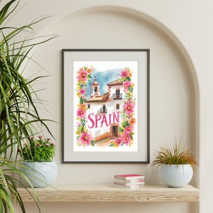 Spain Watercolor Print | Spain Travel Gift | Spanish Wall Art | Europe ...