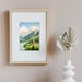 Bavarian Alps Watercolor Print, Germany Alpine Landscape, Mountain Wall ...