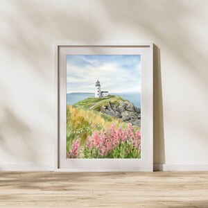 Howth Watercolor Print Ireland Travel Gift Irish Country Lighthouse ...