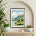 Bavarian Alps Watercolor Print, Germany Alpine Landscape, Mountain Wall ...