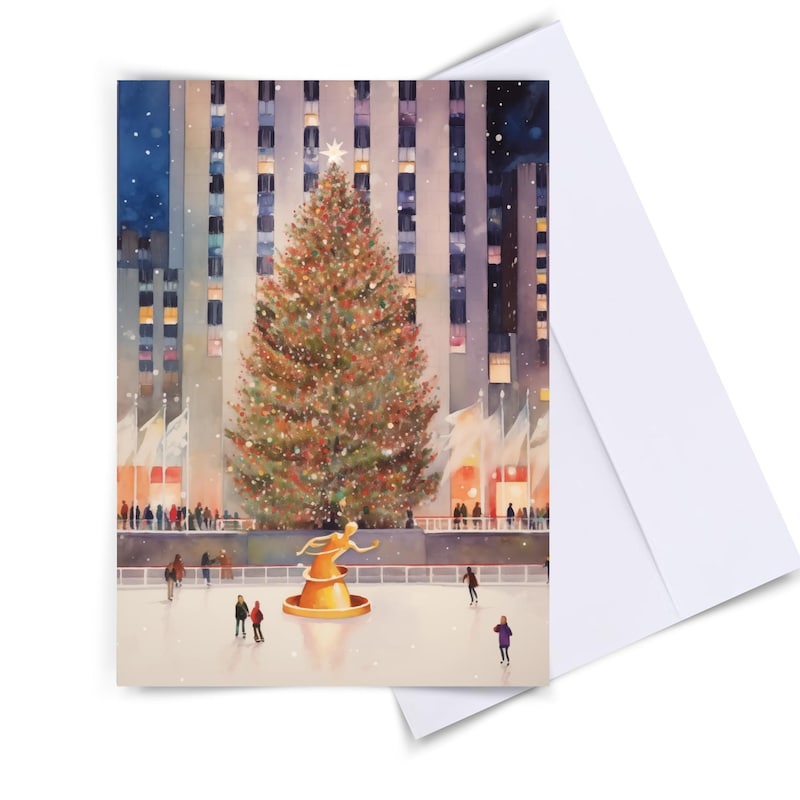 New York Christmas Card - Etsy