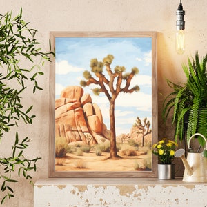 Joshua Tree National Park Watercolor Print California Travel Gift ...