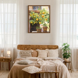 Spanish Lemon Tree Watercolor Print, Valencia Farmhouse Wall Art ...