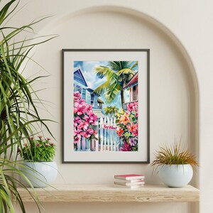 Key West Watercolor Print | Florida Keys Wall Art | Floridian Decor ...