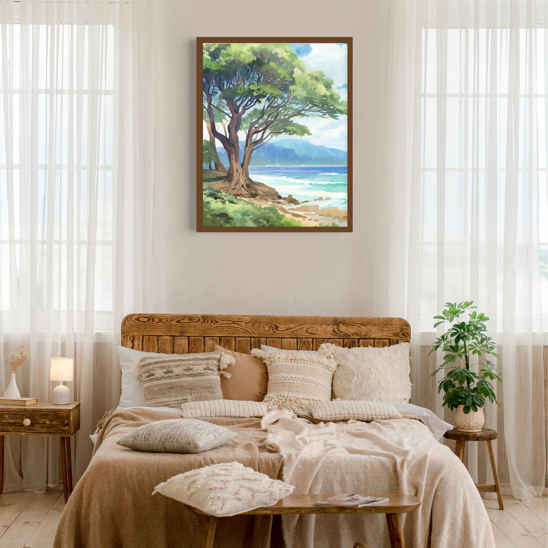 Lahaina Banyan Tree Watercolor Print, Maui Hawaii Wall Art, Tropical ...