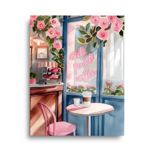But First Coffee Watercolor Print | Coffeeshop Wall Art | Cafe Decor ...