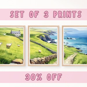 Dingle Peninsula Travel Print | Set of 3 | Ireland Wall Art | Dingle ...