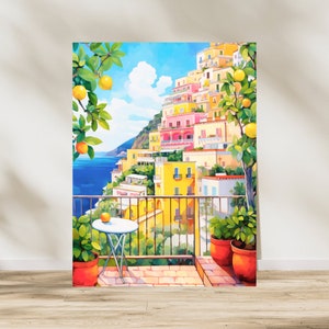 Positano Lemon Tree Watercolor Print, Amalfi Coast Wall Art, Italian ...