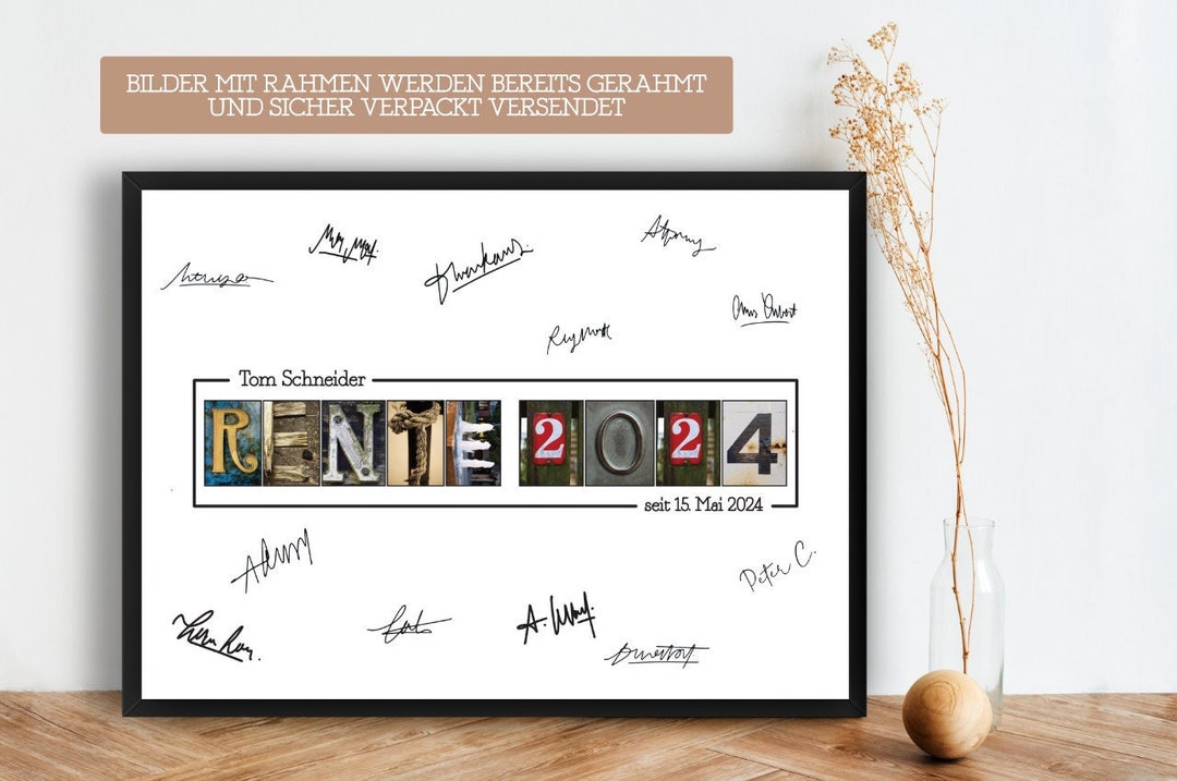 Farewell Gift Poster Picture Colleague Colleagues for Signatures | Work ...