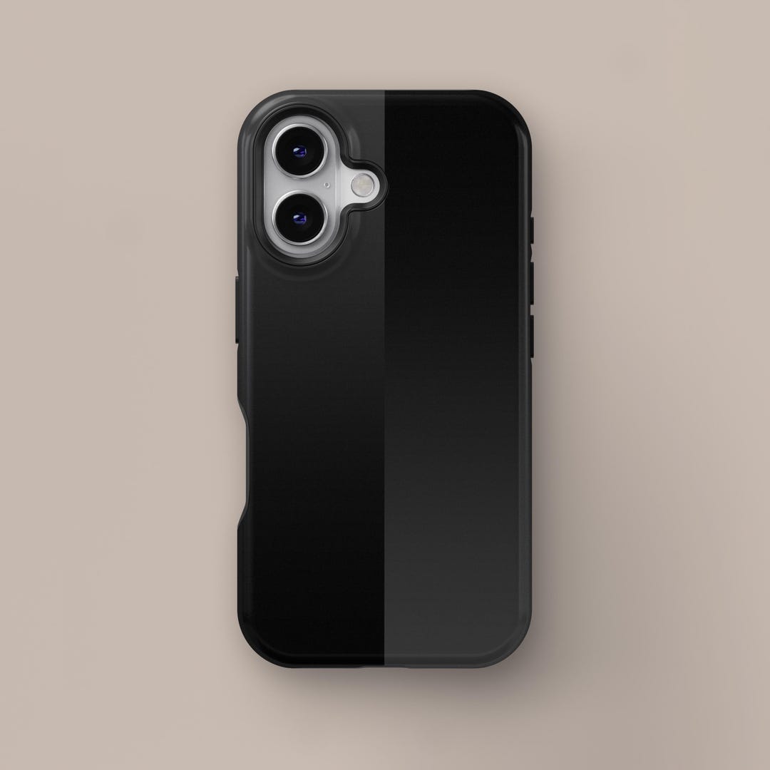 Two Tone Black on Black Gradient Magsafe Phone Case, iPhone 16 15 14 13 ...