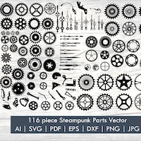 205 Gears SVG Bundle | Cogs and Gears Svg | Gears PNG | Gears Clipart ...