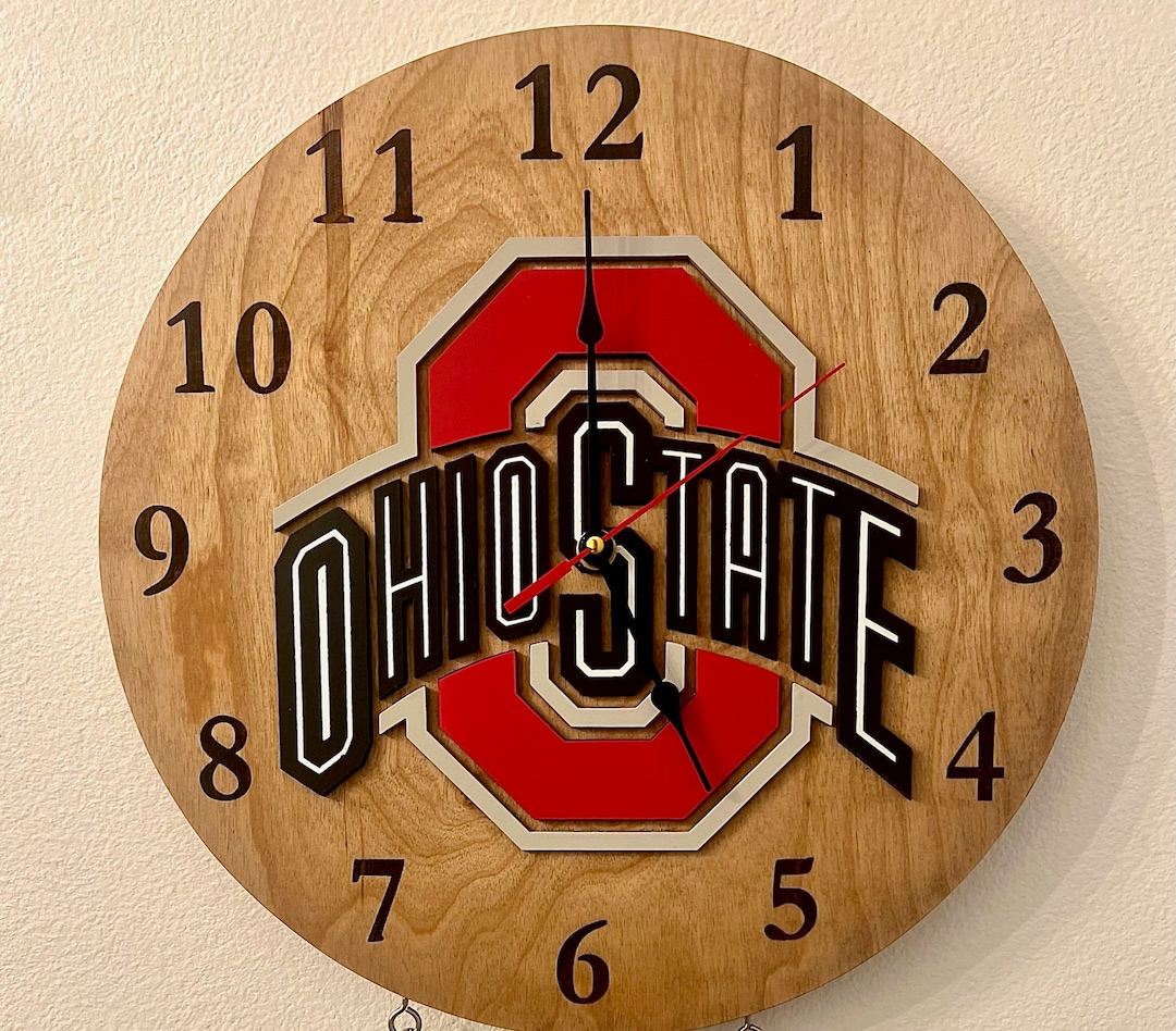 Ohio State Logo Wood Clock - Etsy