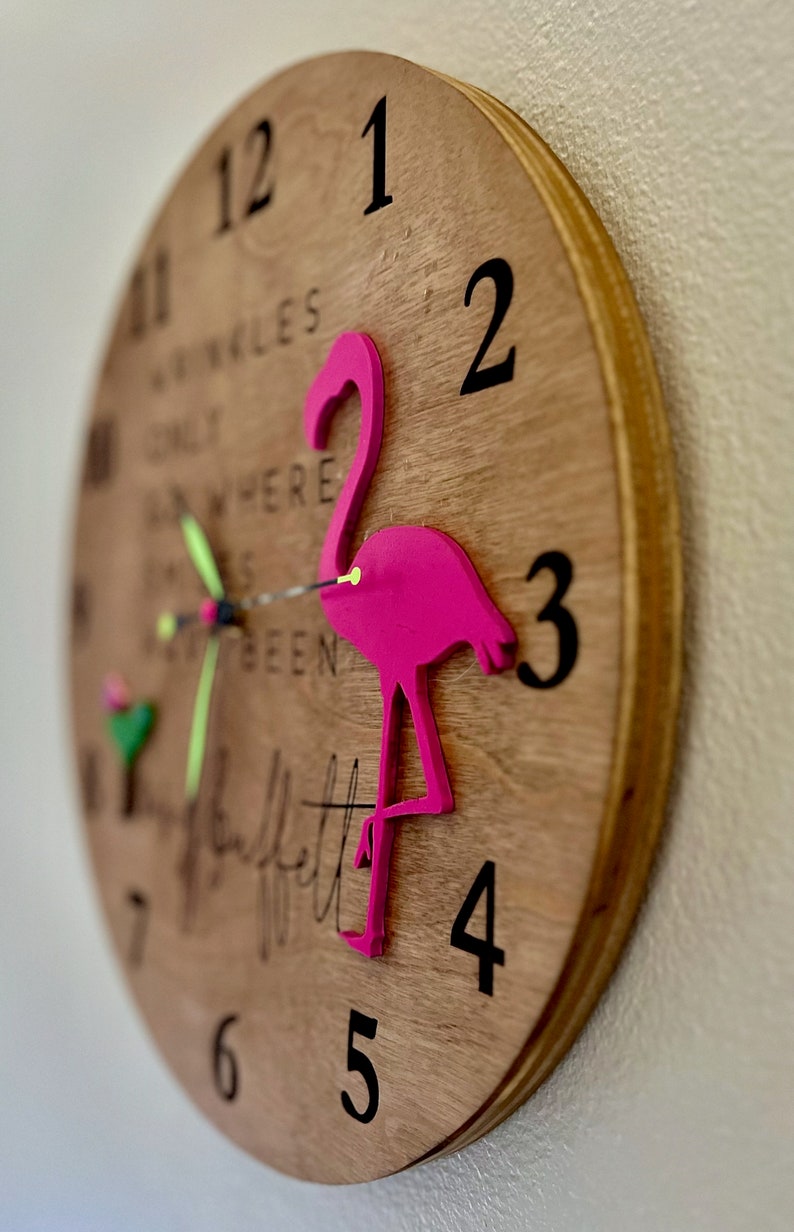 Jimmy Buffett wrinkles Only Go Where Smiles Have Been Wood Clock - Etsy