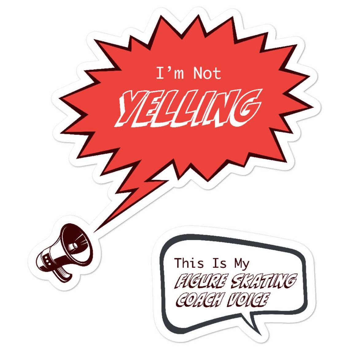 I'm Not Yelling yells Coach Stickers - Etsy
