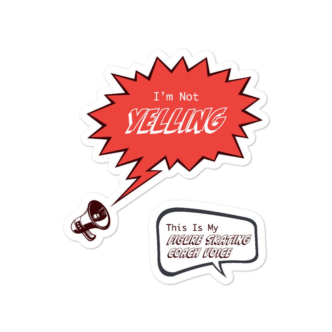I'm Not Yelling yells Coach Stickers - Etsy