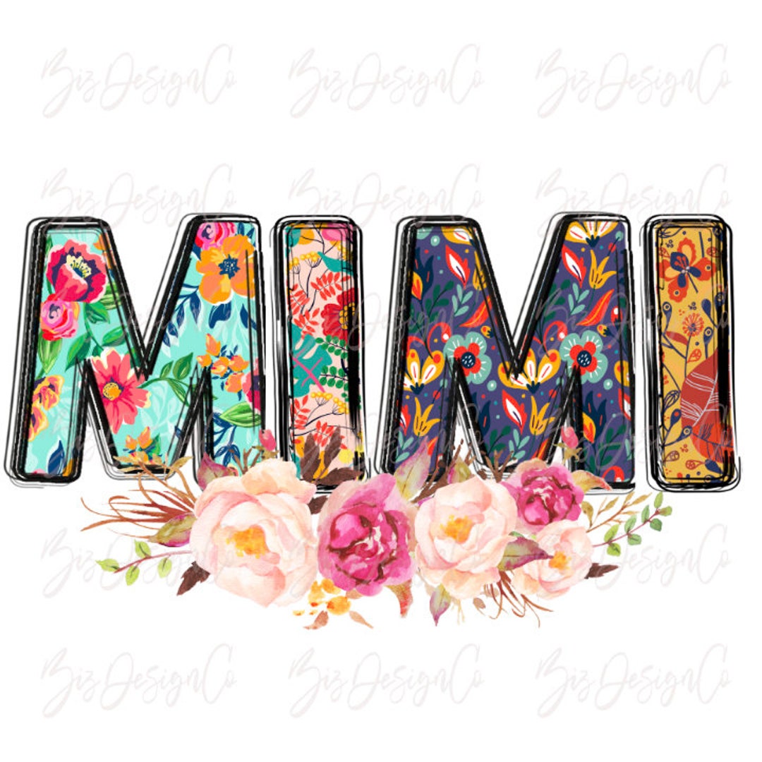 Floral Mimi Sublimation Designs Downloads, Sublimation Files Png ...