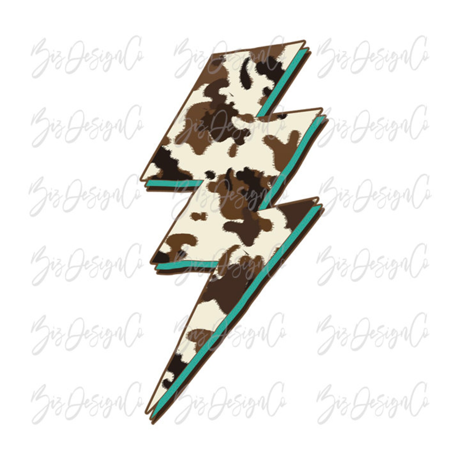Cow Print Lightening Bolt Png RETRO Sublimation Designs - Etsy