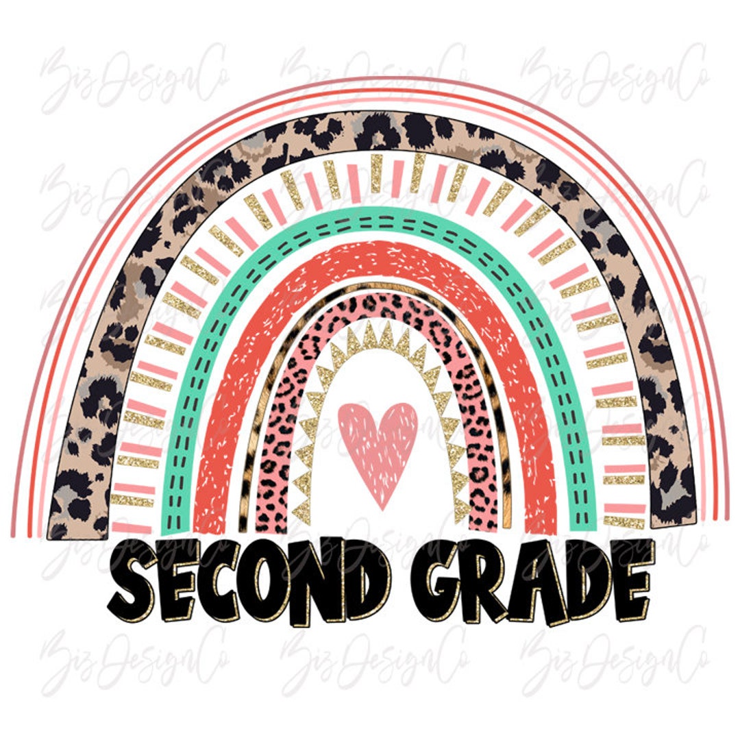 Second Grade Rainbow Png School Rainbow Clipart Second Grade - Etsy