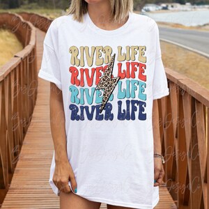 Retro River Life Png, River Vibes Shirts for Woman Design File, River ...