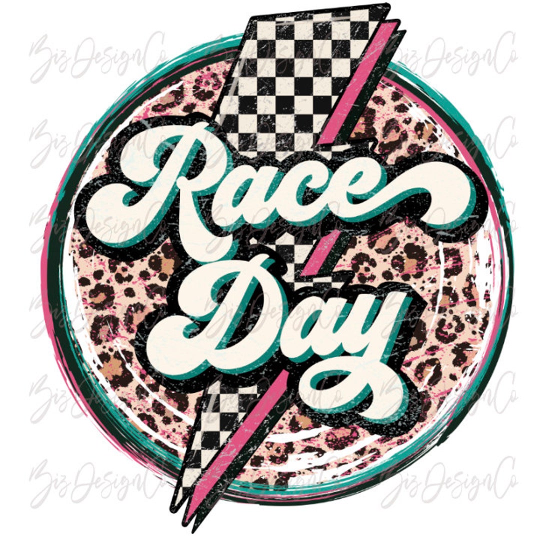 Race Day Png, Retro Leopard Racing Sublimation Designs Downloads, Team ...
