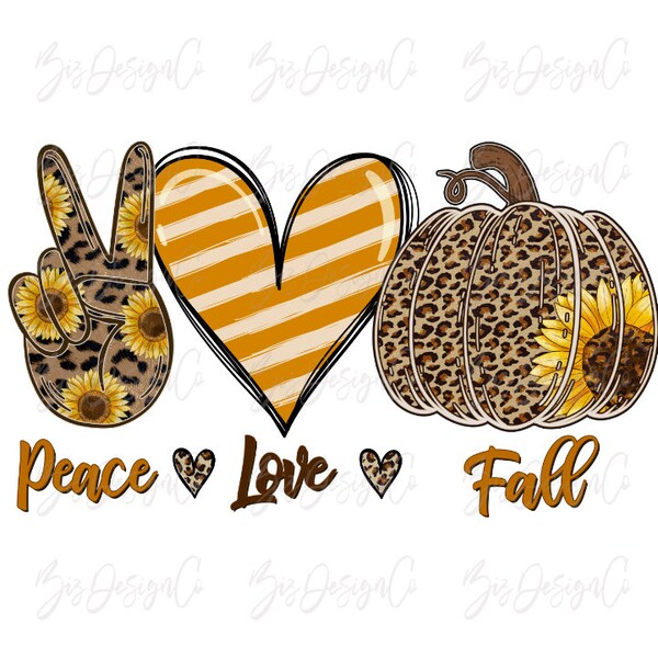 Peace Love Fall - Etsy