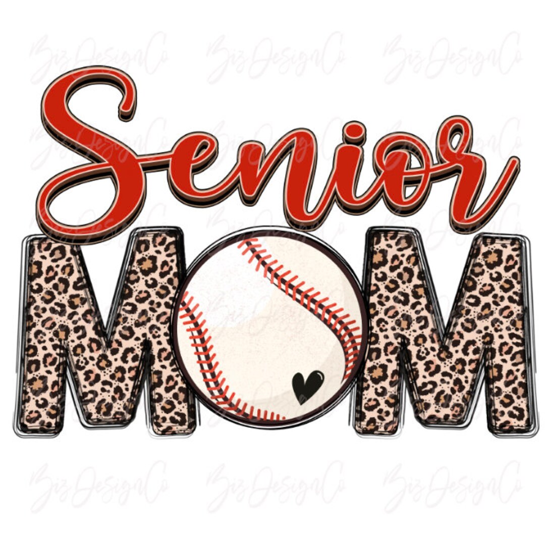 Senior Mom Baseball Png, Retro Cheetah Leopard Baseball Sublimation ...