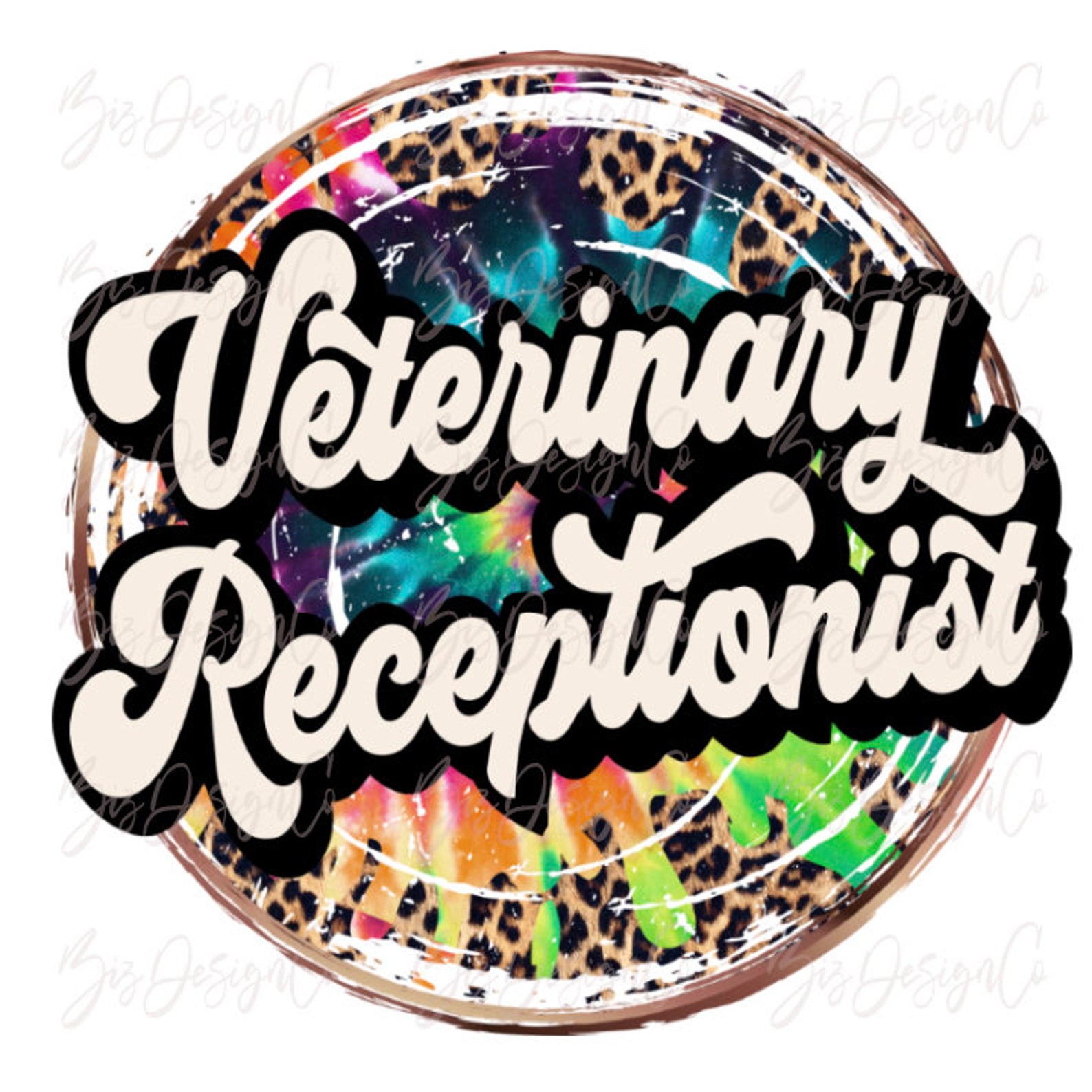 Veterinary Receptionist Png Leopard Veterinarian Sublimation - Etsy