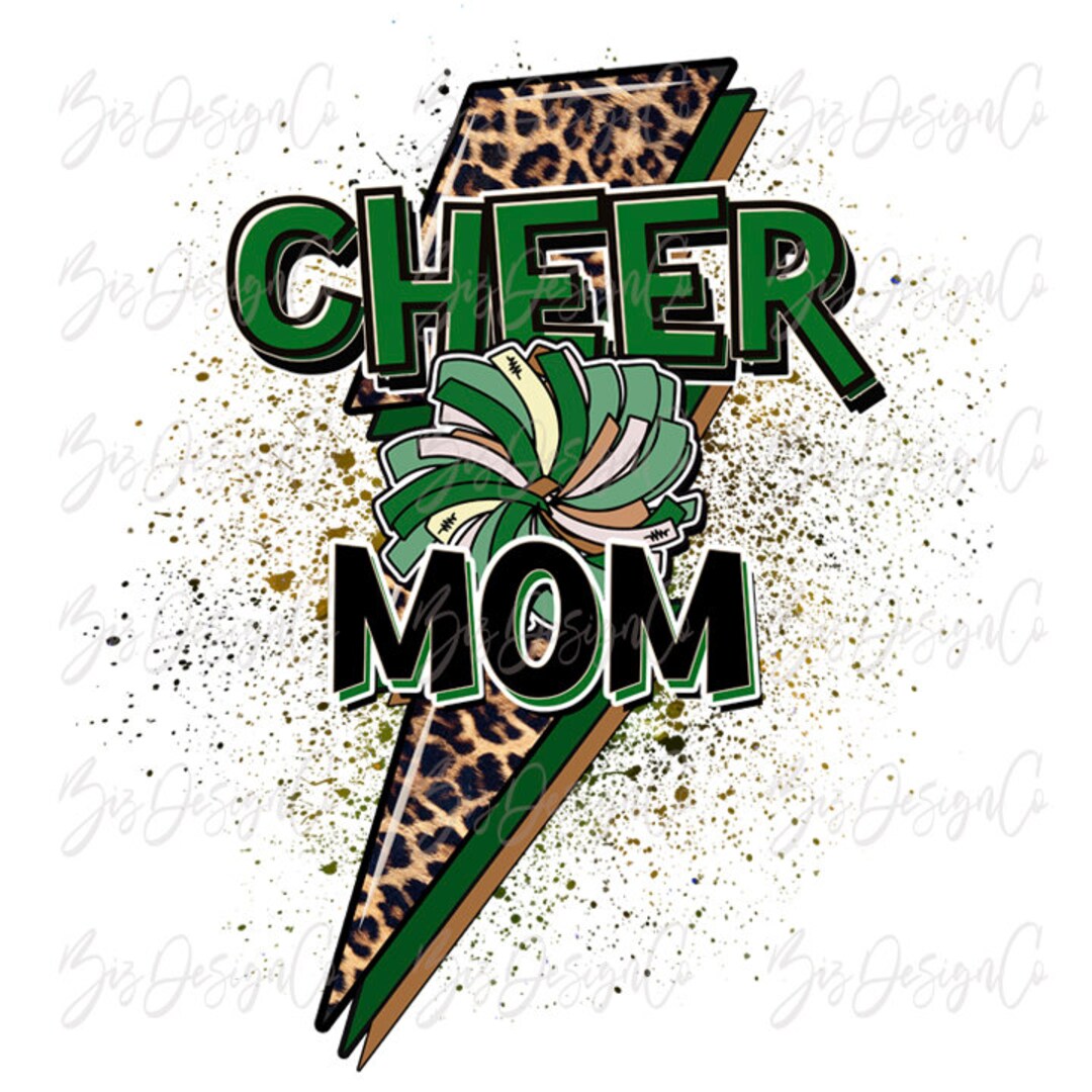 Leopard Cheer Mom Png, RETRO Sports Sublimation Designs Downloads ...