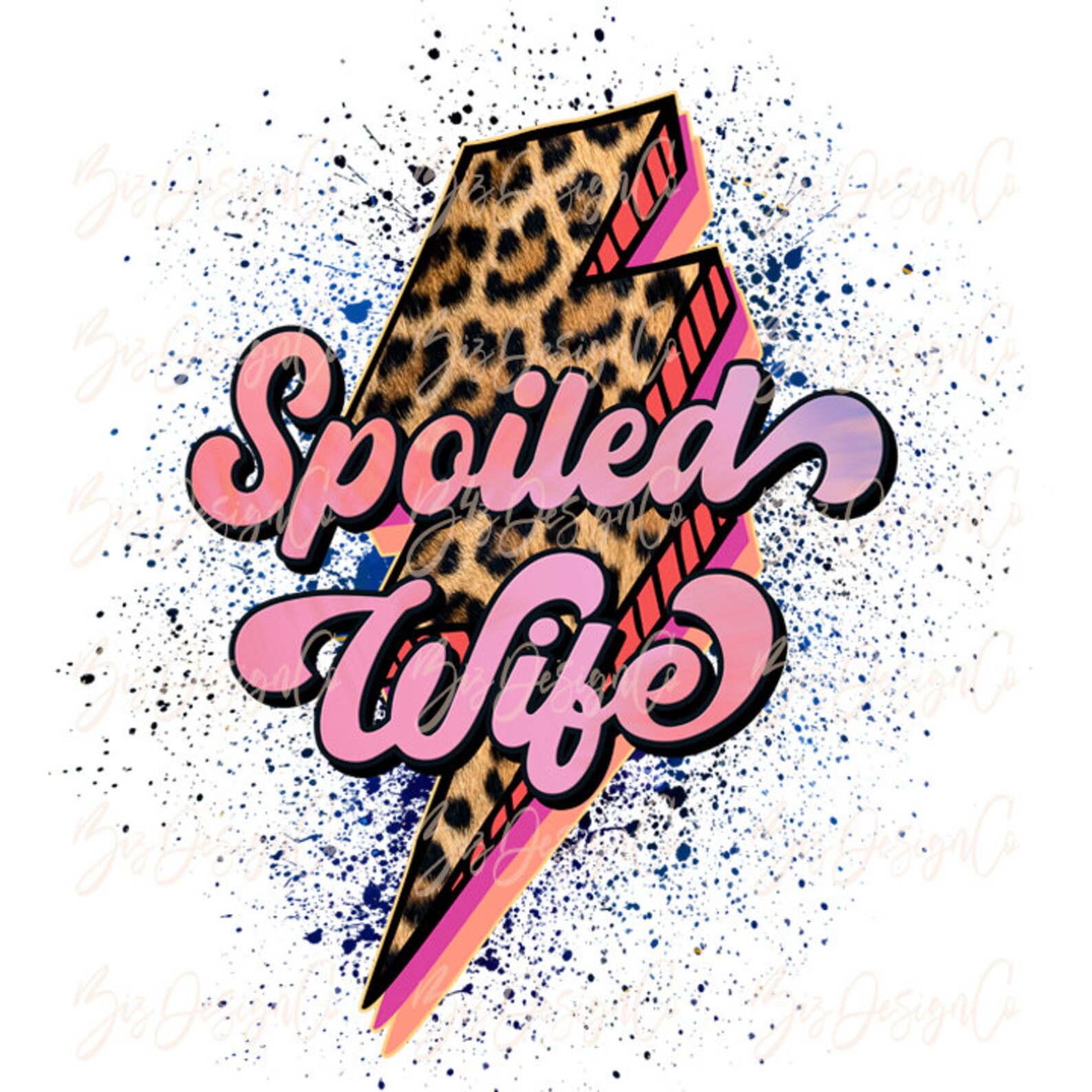 Spoiled Wife Sublimation Png Leopard Sublimation Designs - Etsy