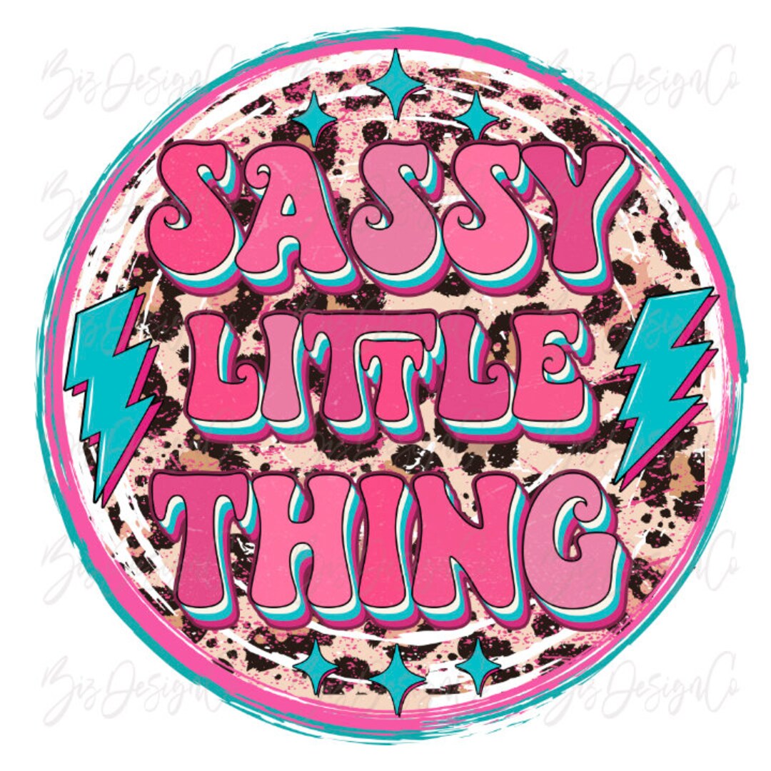 Sassy Little Thing Png, RETRO Mini Girl Sublimation Designs Downloads ...