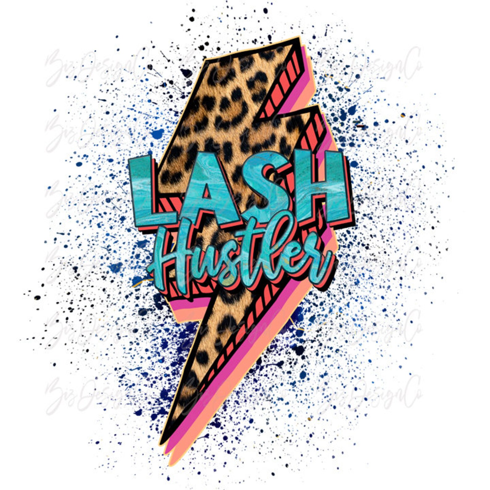 Lash Hustler Png Leopard Lash Sublimation Designs Downloads - Etsy