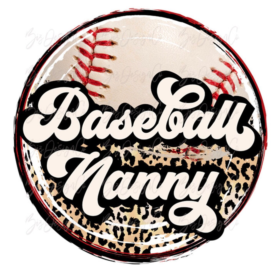 Retro Baseball Nanny Png, Cheetah Leopard Baseball Sublimation Designs ...