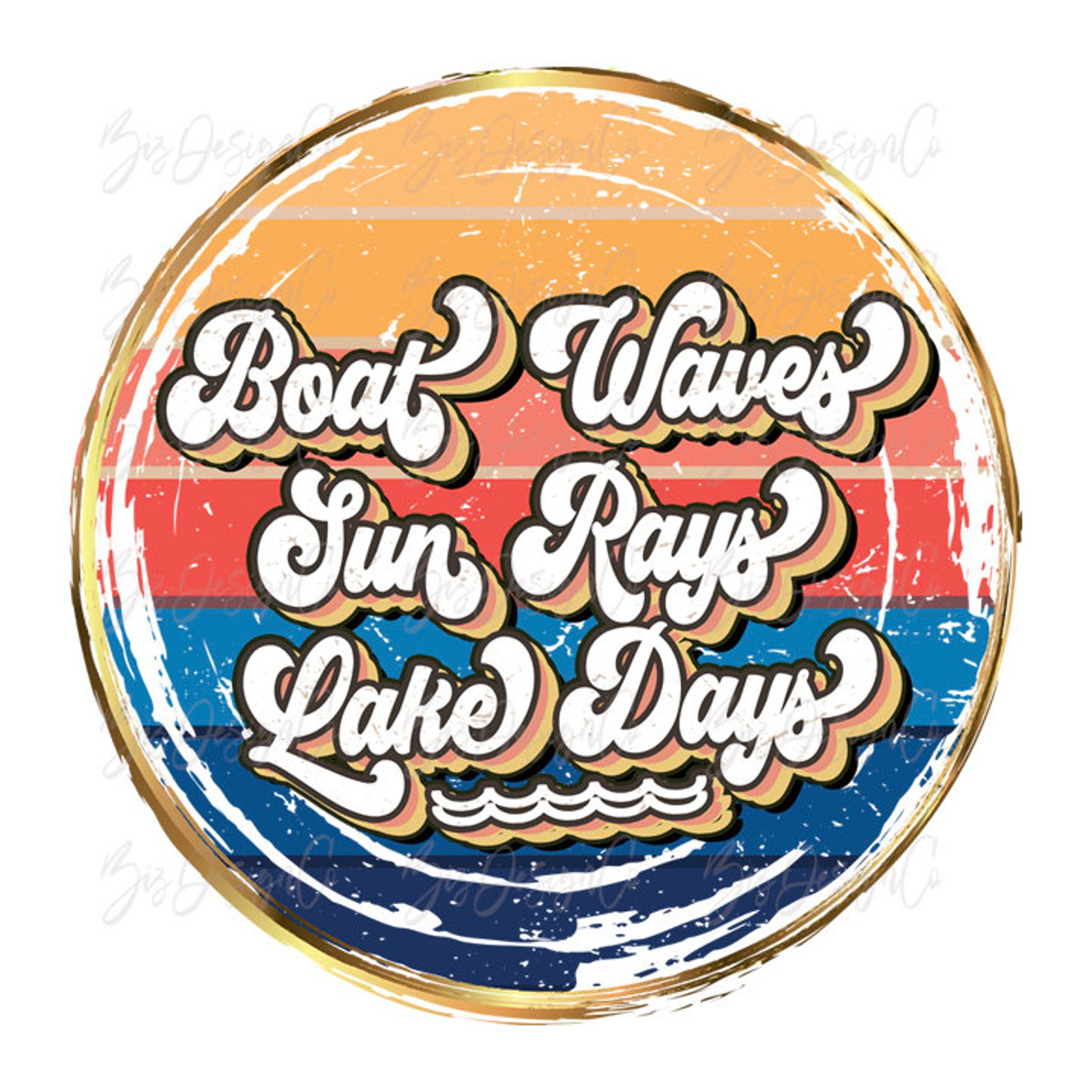 Boat Waves Sun Rays Lake Days PNG Leopard Lake Sublimation - Etsy