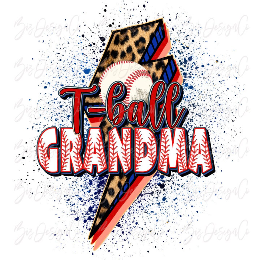 T-ball GRANDMA Png, Retro Cheetah Leopard T Ball, Tee Ball Sublimation ...
