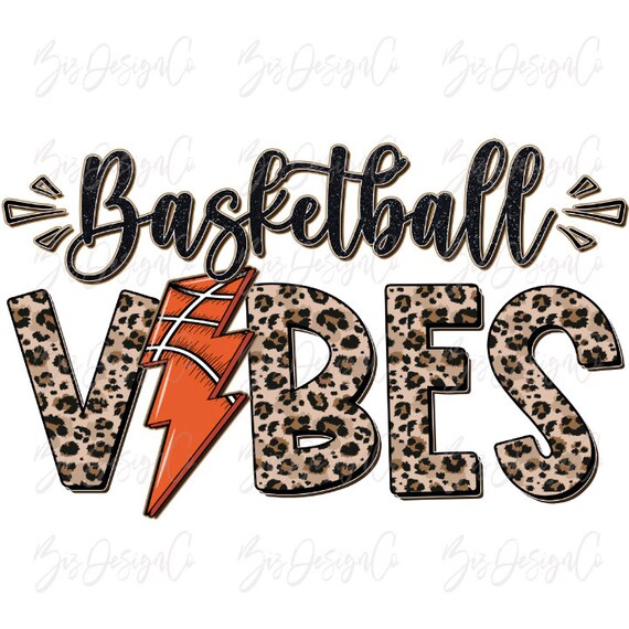 Retro Basketball Vibes Png Leopard Basketball Sublimation - Etsy