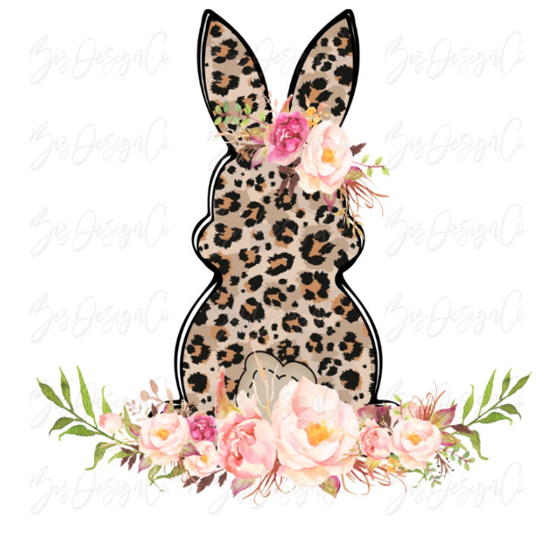 Happy Easter Bunny Png, Leopard Happy Easter Sublimation Designs ...
